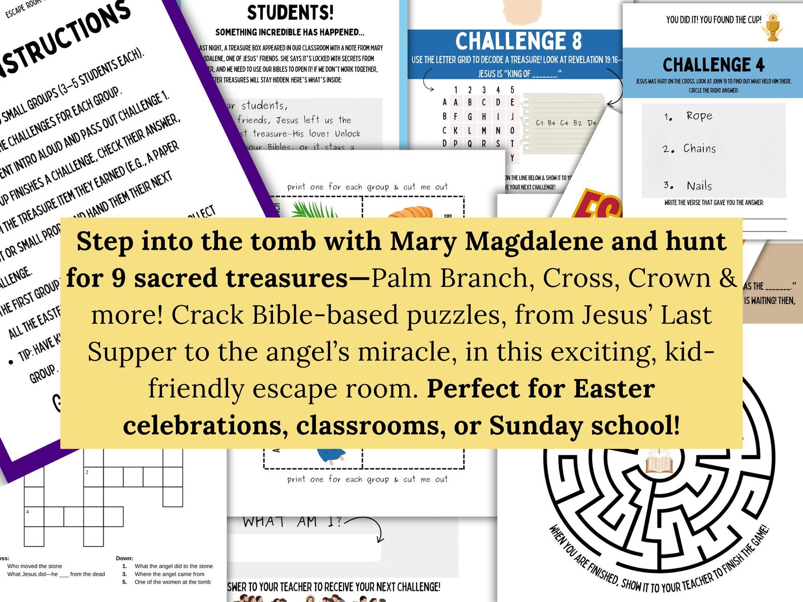 Christian Escape Room | Bible Escape Room for Kids | Christian Team ...