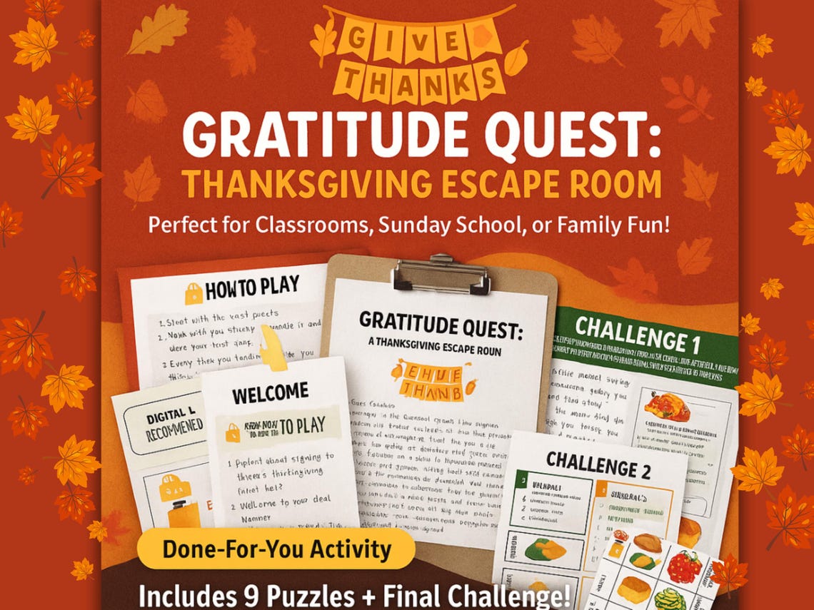 Thanksgiving Escape Room | Thanksgiving Escape Room for Kids ...