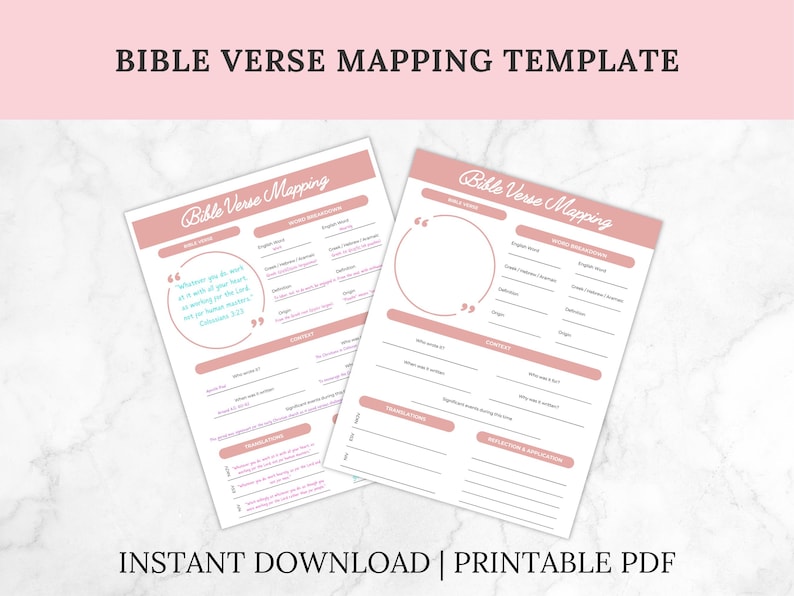 Verse Mapping | Bible Verse Mapping | Verse Mapping Template | Bible ...