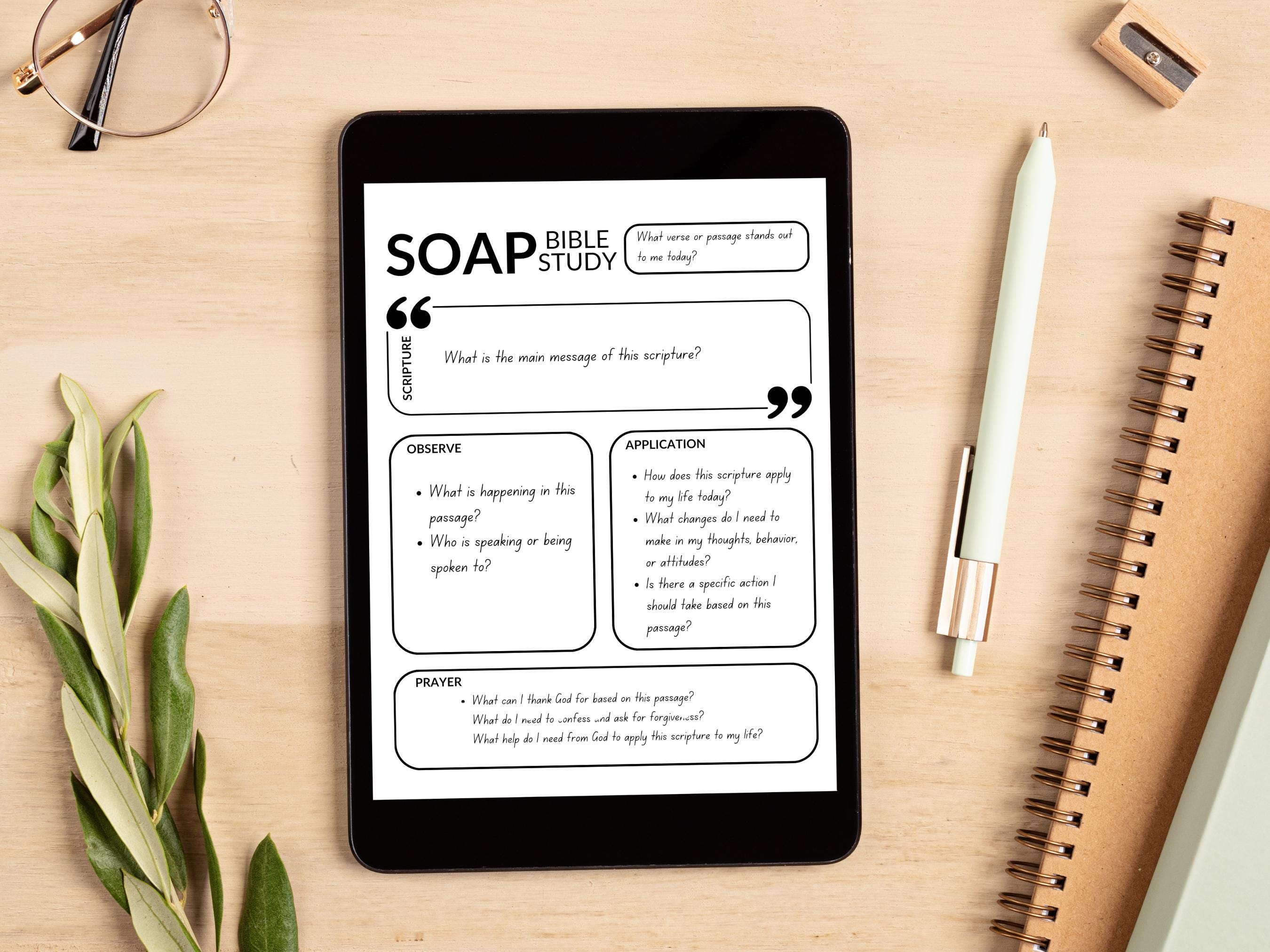 Bible Study Guide | Verse Mapping | Bible Study Template | Sermon Notes ...