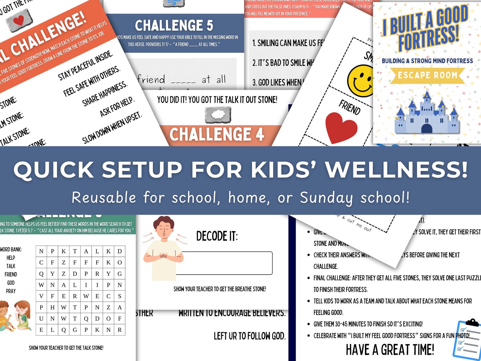 Mental Health Escape Room | Mindfulness Escape Room for Kids | Team ...