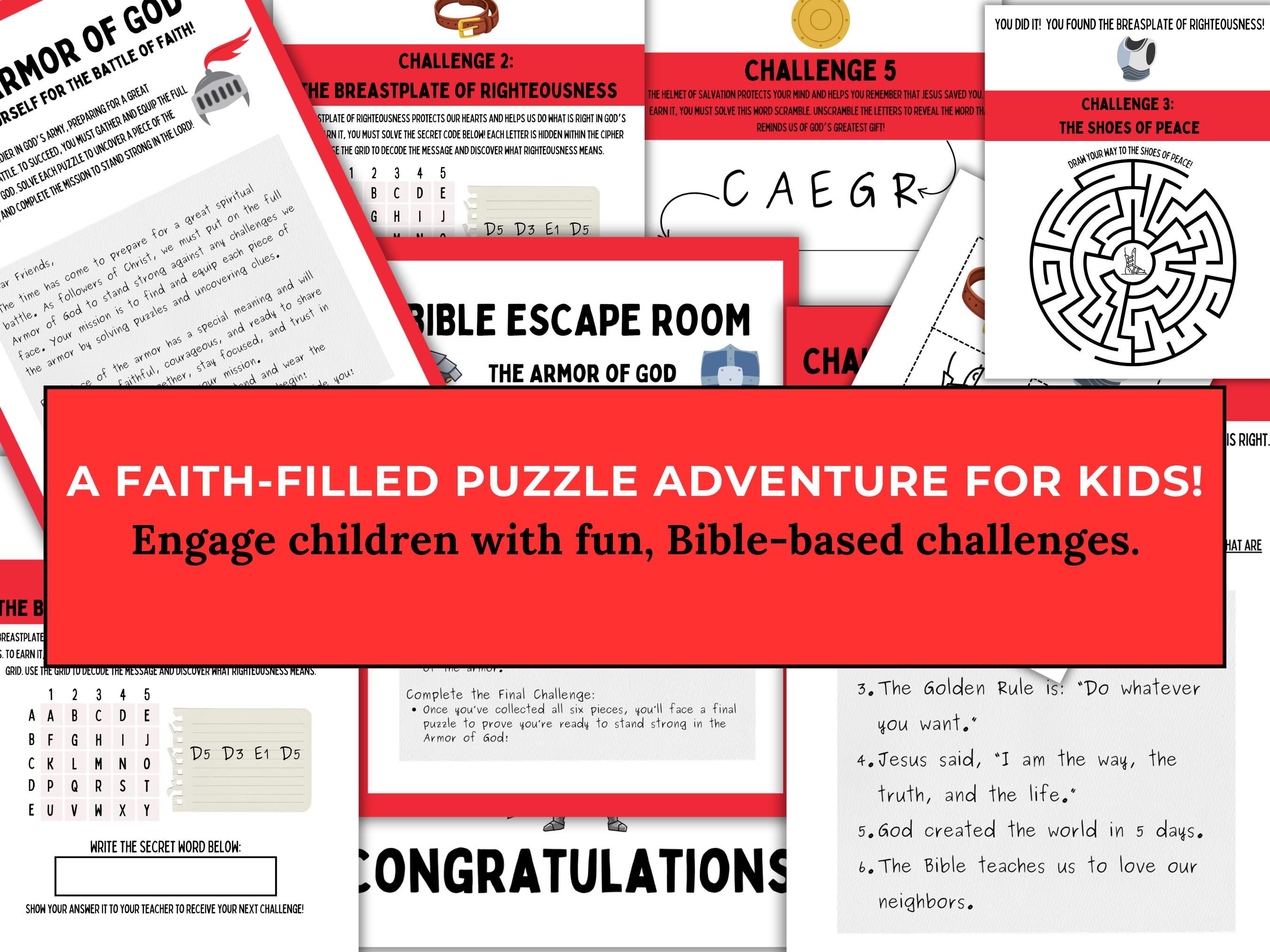 Christian Escape Room | Bible Escape Room for Kids | Christian Team ...