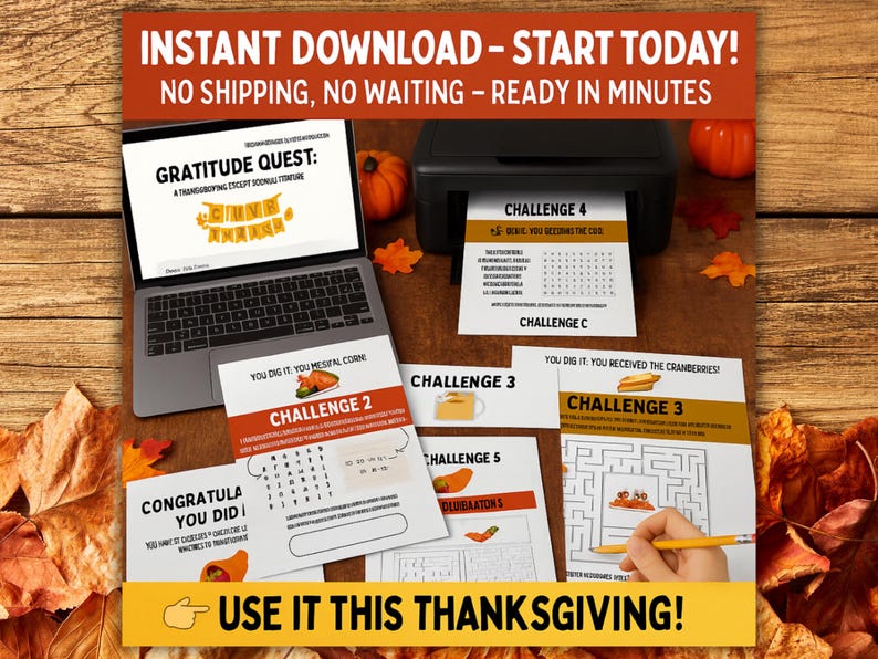 Thanksgiving Escape Room | Thanksgiving Escape Room for Kids ...
