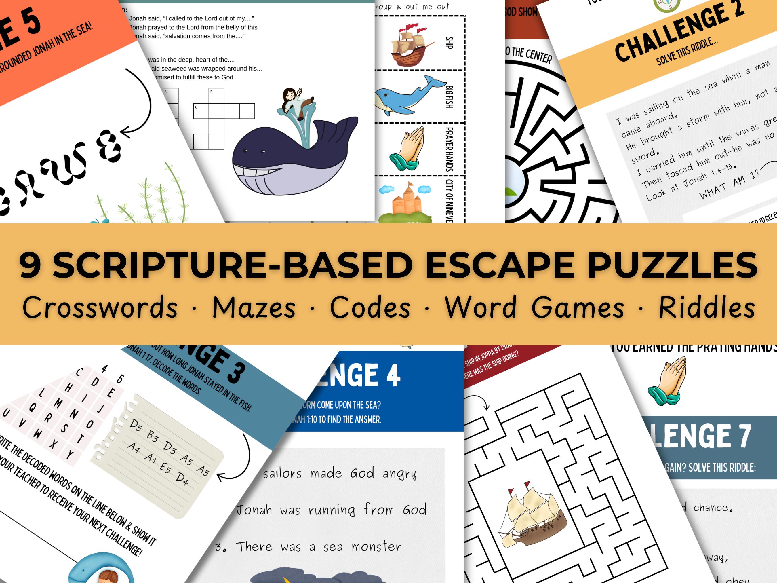 Christian Escape Room for Kids | Bible Escape Room for Kids | Christian ...