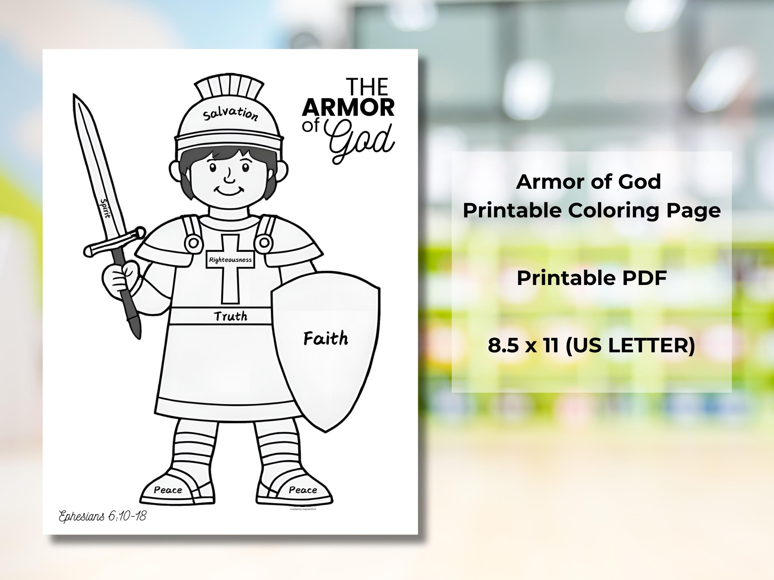 Armor of God | Armor of God Coloring Page | Armor of God Coloring ...