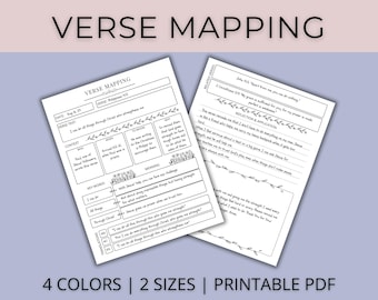 Verse Mapping | Bible Study Guide | Bible Study Template | Bible Verse ...