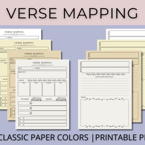 Verse Mapping | Bible Study Guide | Bible Study Template | Bible Verse ...