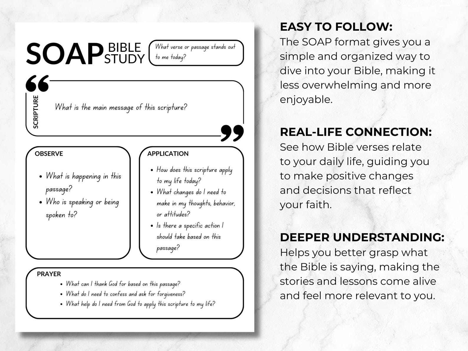 Bible Study Guide | Verse Mapping | Bible Study Template | Sermon Notes ...