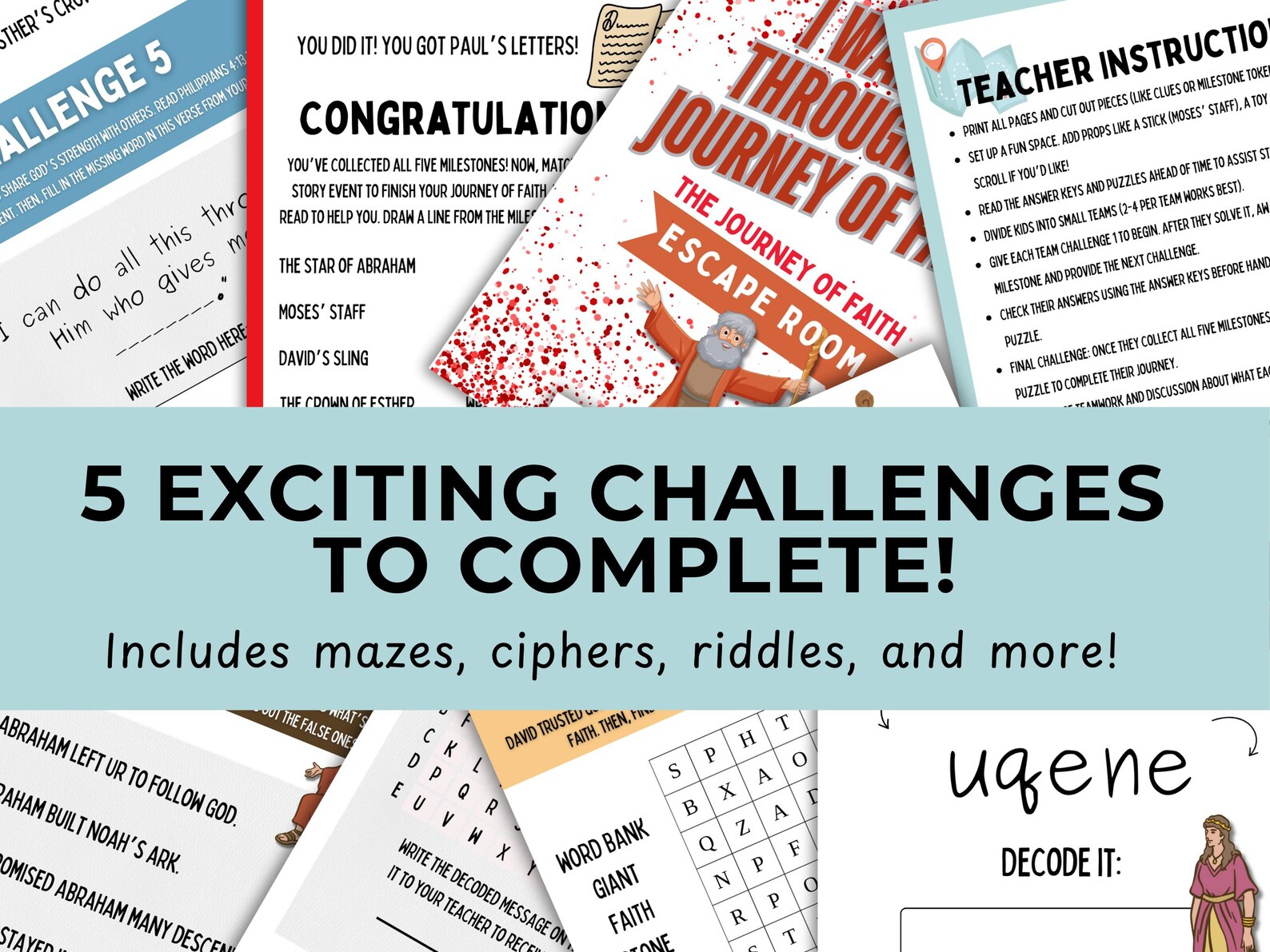 Christian Escape Room | Bible Escape Room for Kids | Christian Team ...