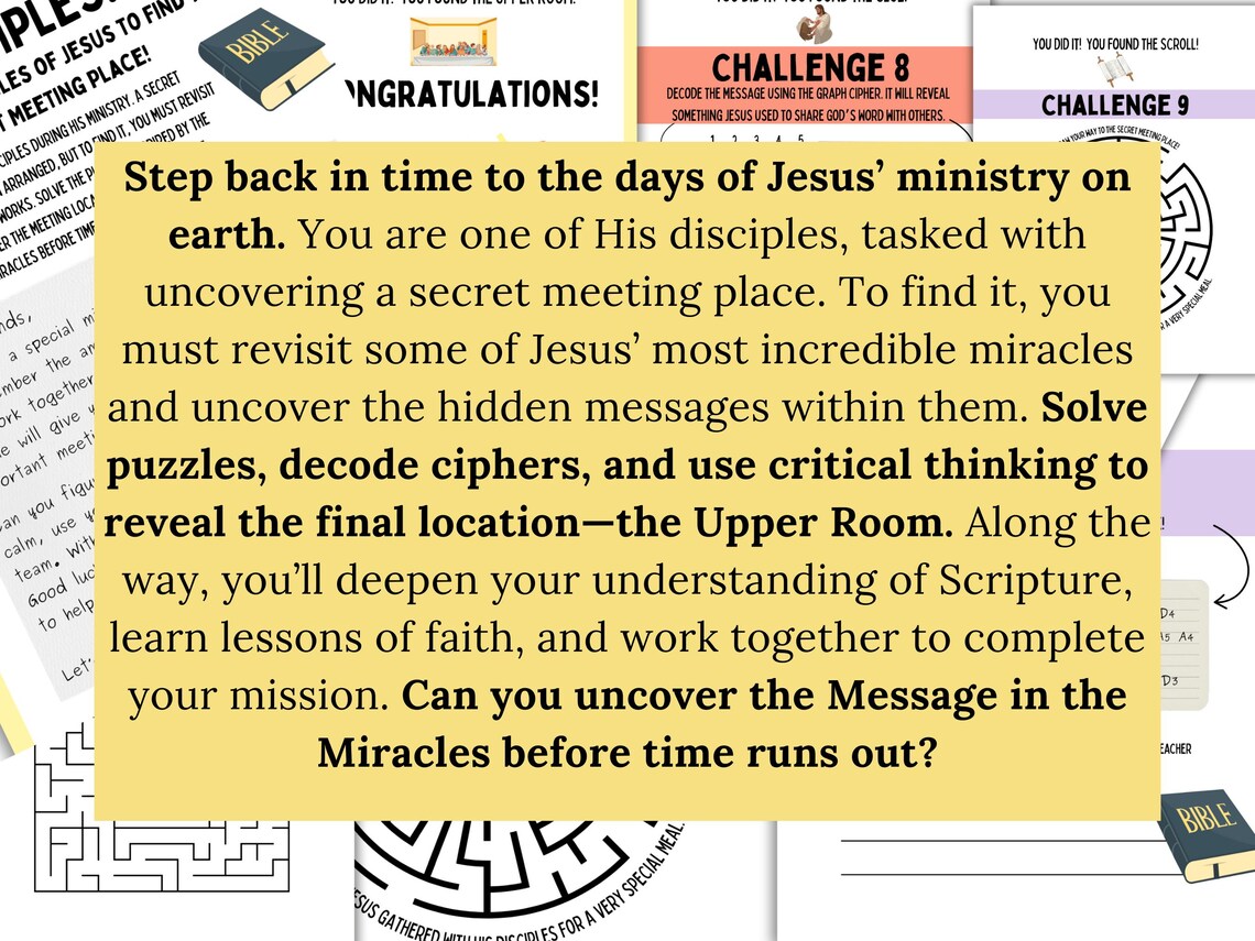 Christian Escape Room | Bible Escape Room for Kids | Christian Team ...