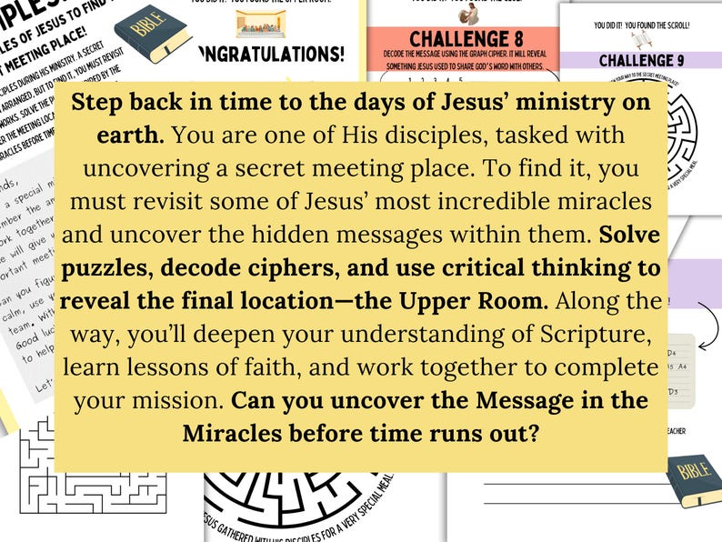 Christian Escape Room | Bible Escape Room for Kids | Christian Team ...