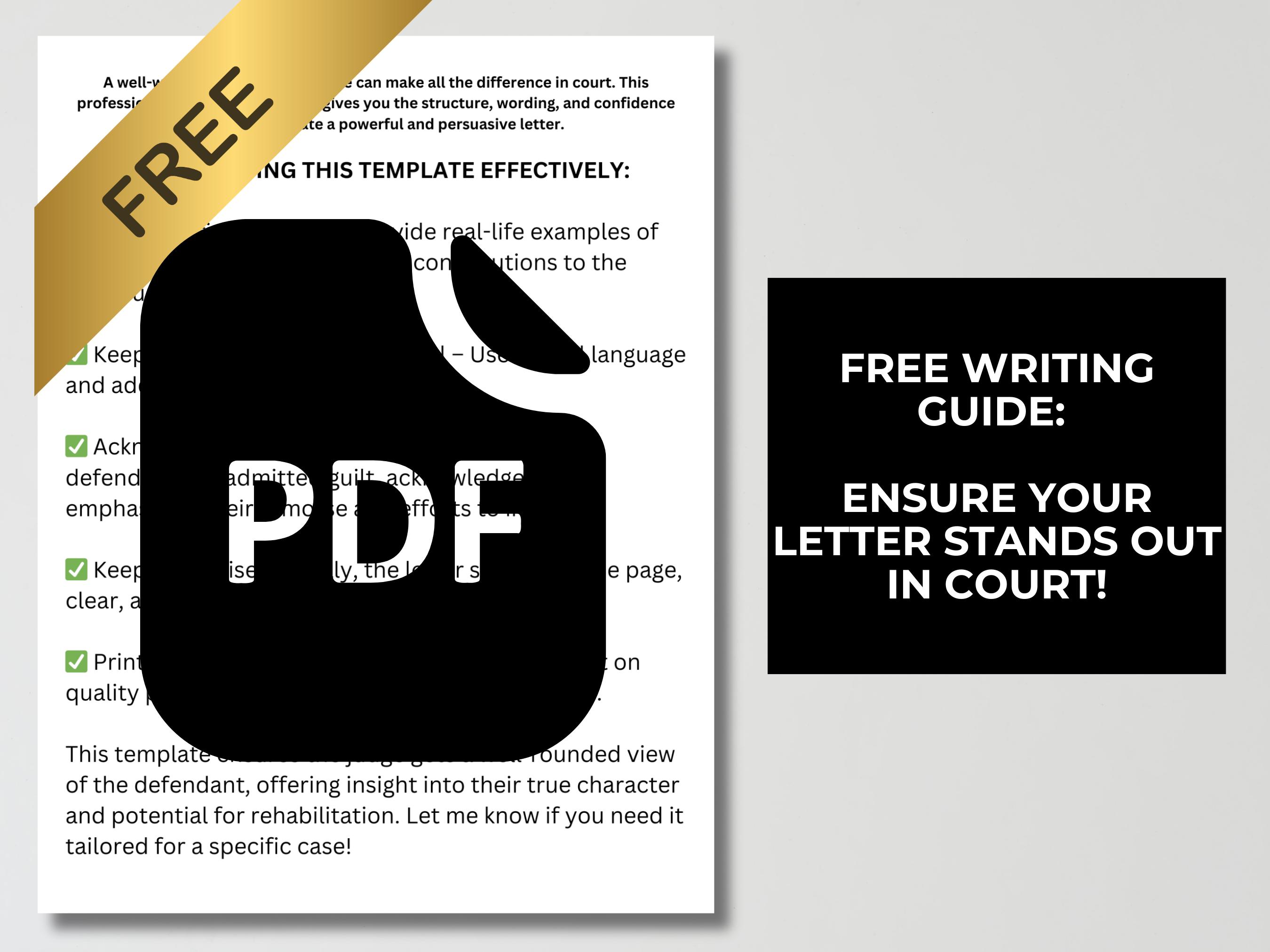 Letter of Recommendation Template | Character Reference Letter for ...