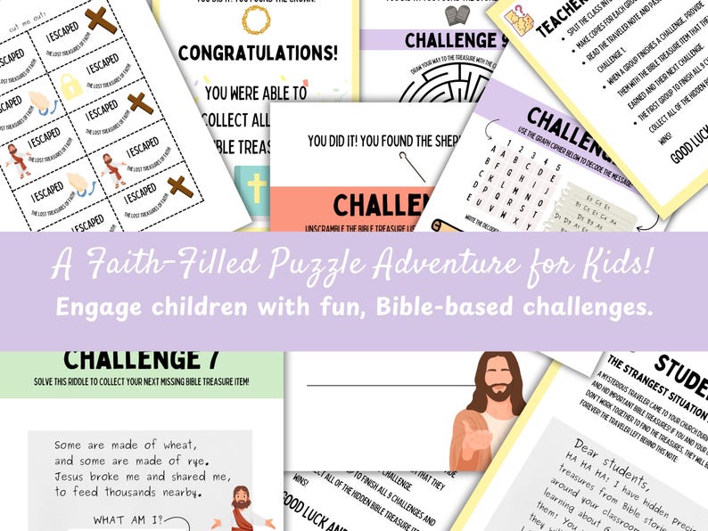 Christian Escape Room | Bible Escape Room for Kids | Christian Team ...