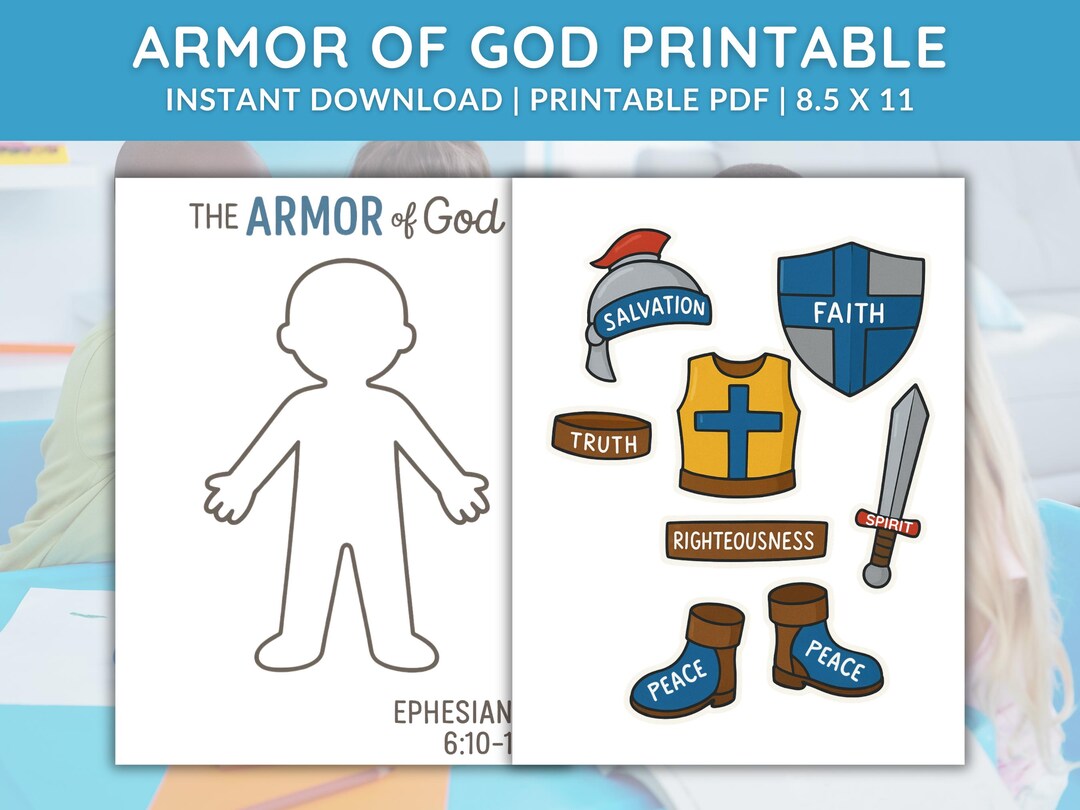 Armor of God | Armor of God Printable | Armor of God Cutout Activity ...