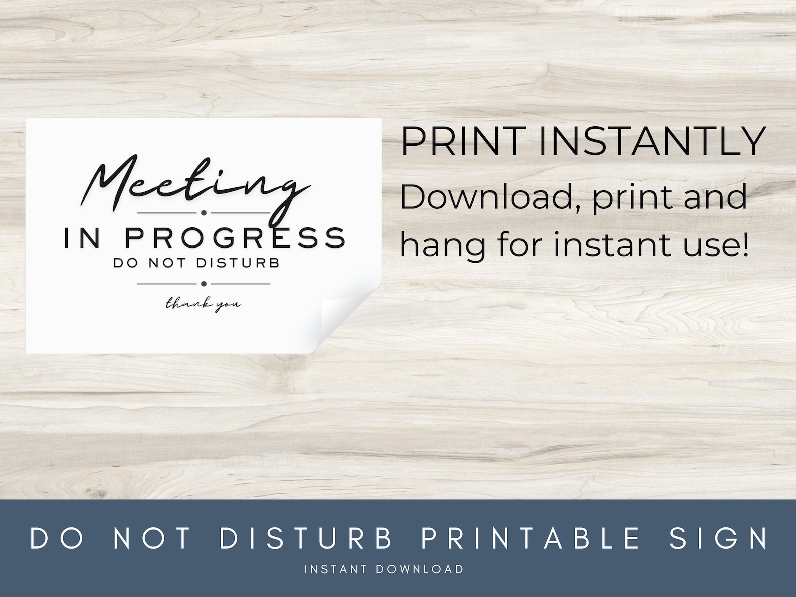 Meeting in Progress Sign | Please Do Not Disturb Sign | No Soliciting ...