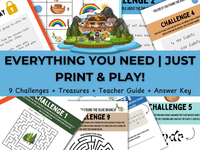 Noah's Ark Christian Escape Room | Bible Escape Room for Kids ...