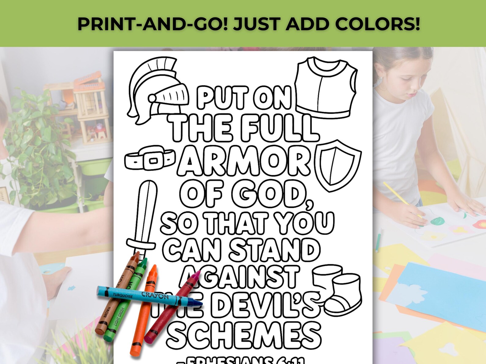 Armor of God Coloring Pages | Armor of God Printable | Armor of God ...