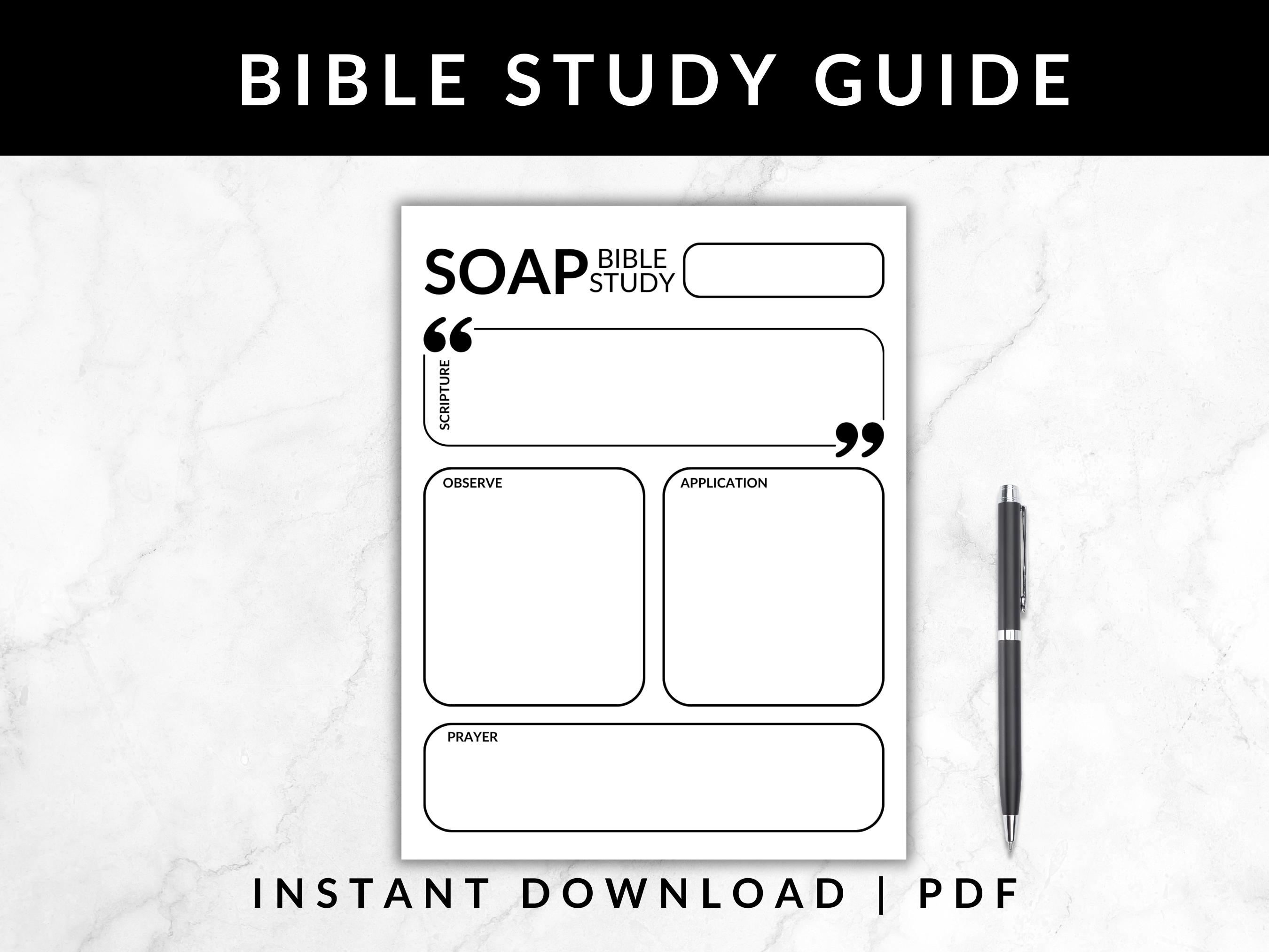 Bible Study Guide | Bible Study Template | Verse Mapping | SOAP Bible ...