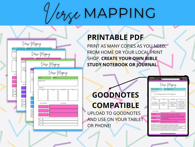 Verse Mapping | Bible Verse Mapping | Bible Study Guide | Bible Verse ...