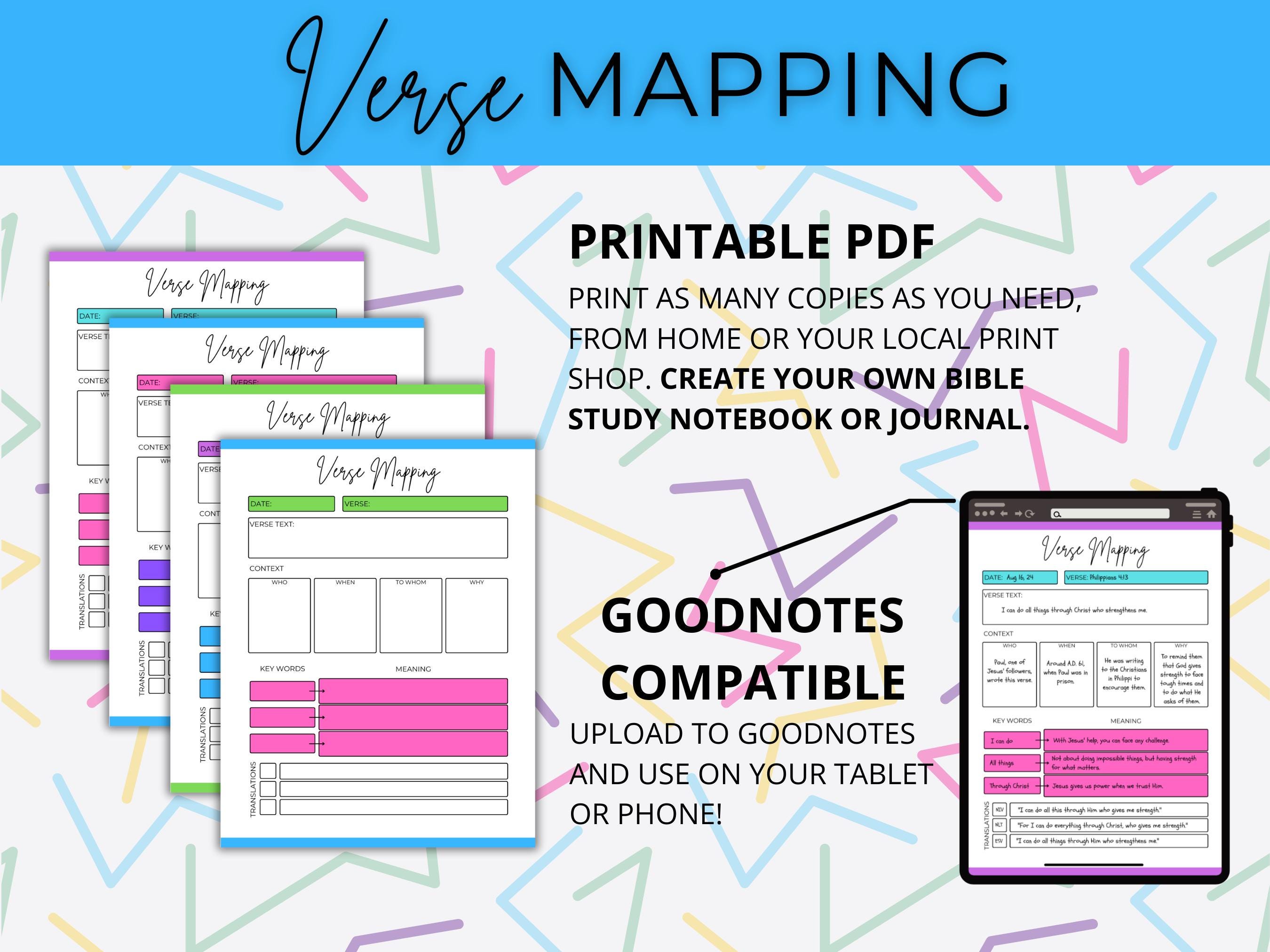 Verse Mapping | Bible Verse Mapping | Bible Study Guide | Bible Verse ...