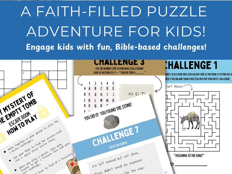 Christian Escape Room | Bible Escape Room for Kids | Christian Team ...