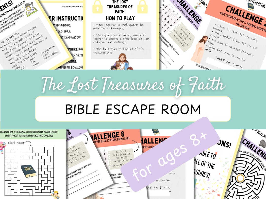 Christian Escape Room | Bible Escape Room for Kids | Christian Team ...