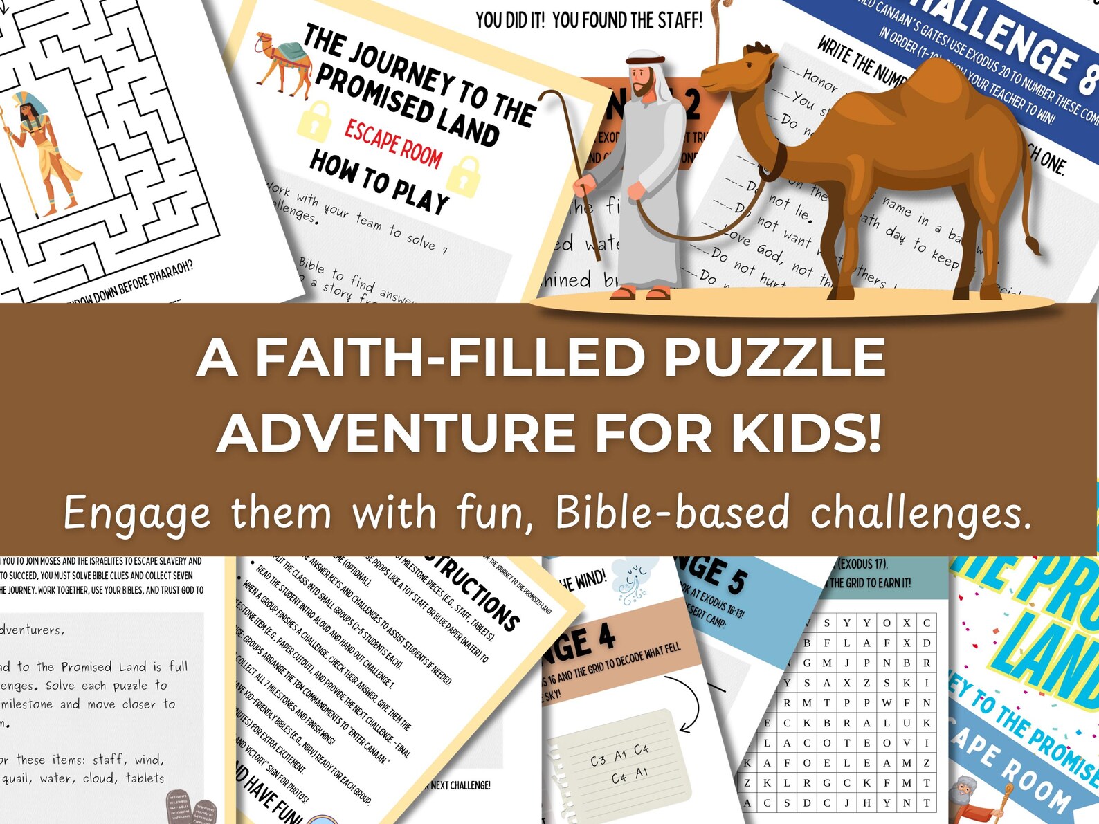 Christian Escape Room for Kids | Bible Escape Room for Kids | Christian ...