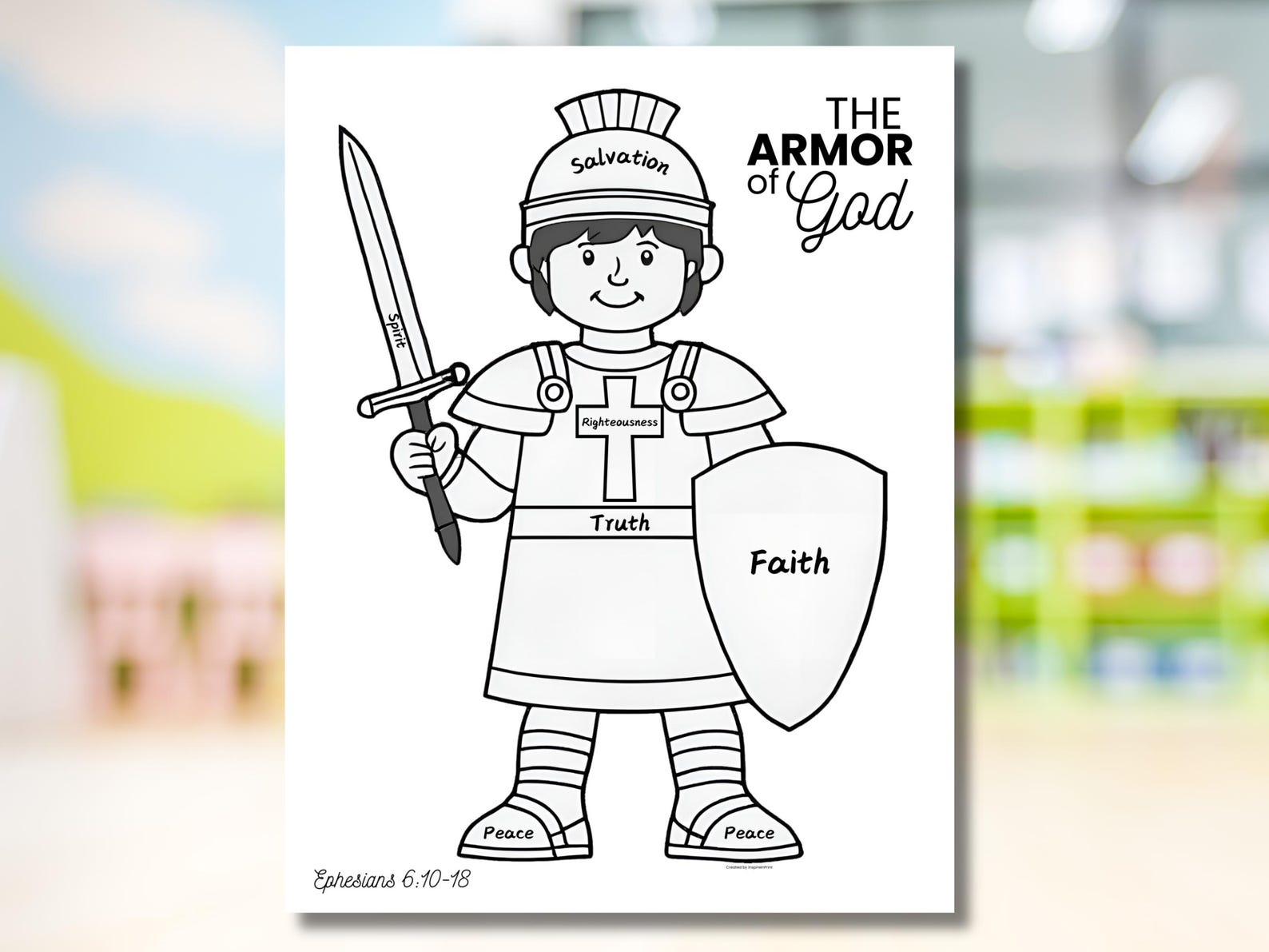 Armor of God | Armor of God Coloring Page | Armor of God Coloring ...