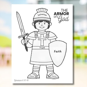 Armor of God | Armor of God Coloring Page | Armor of God Coloring ...