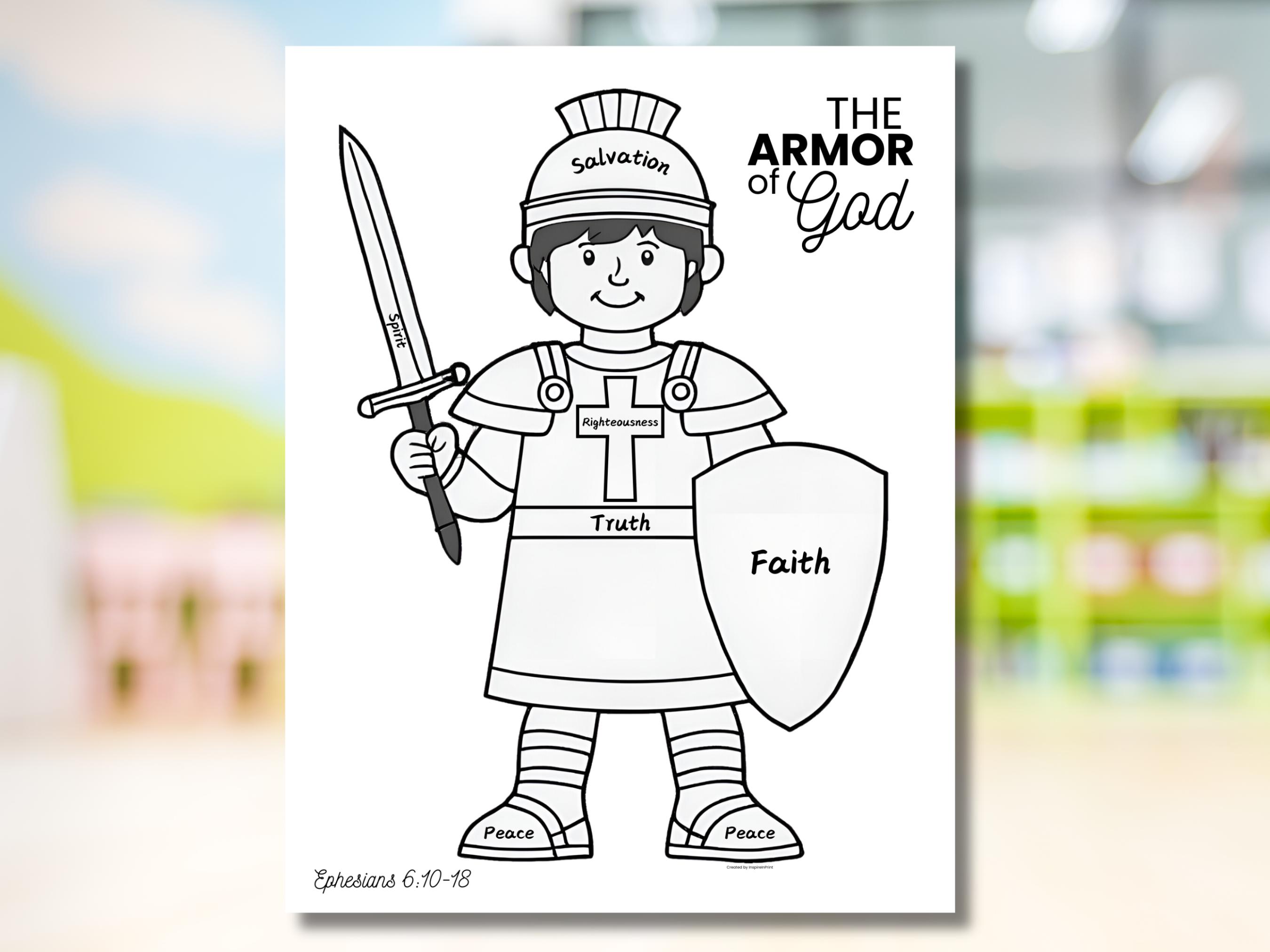Armor of God | Armor of God Coloring Page | Armor of God Coloring ...