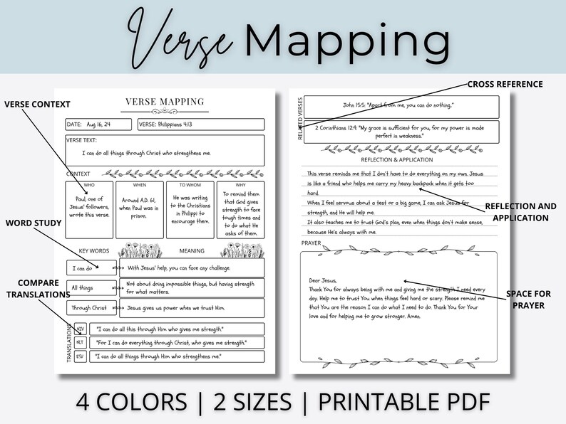 Verse Mapping | Bible Verse Mapping | Bible Study Guide | Bible Verse ...