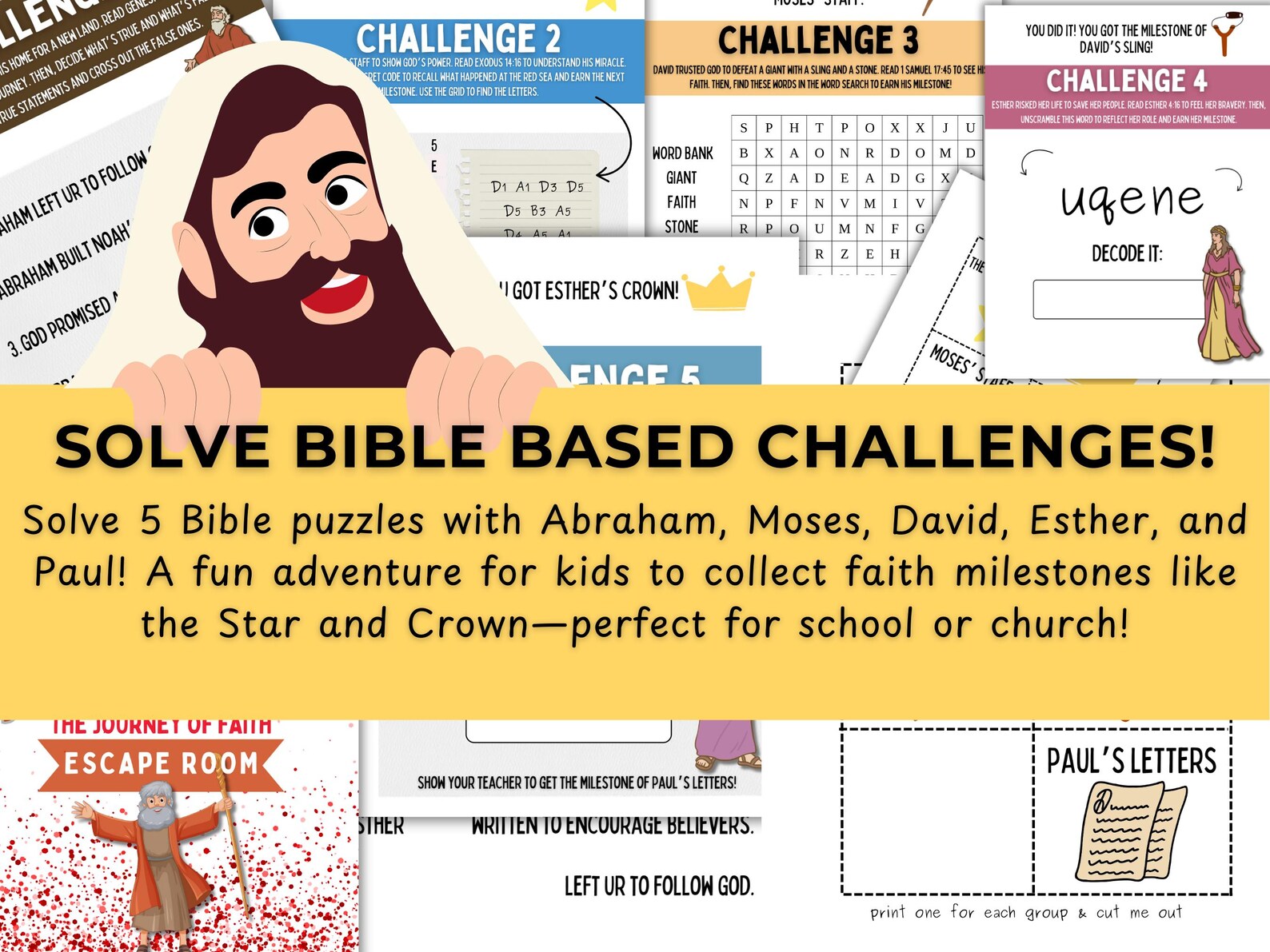 Christian Escape Room | Bible Escape Room for Kids | Christian Team ...
