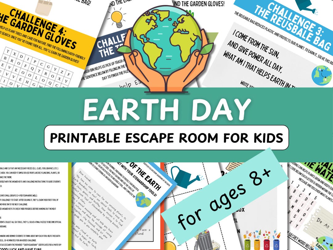 Earth Day Escape Room | Escape Room for Kids | Printable Escape Room ...