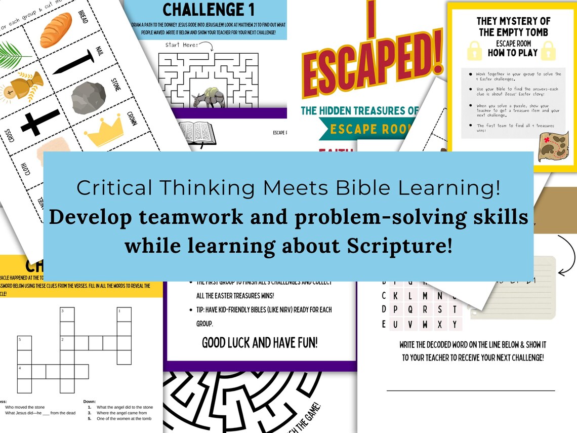 Christian Escape Room | Bible Escape Room for Kids | Christian Team ...
