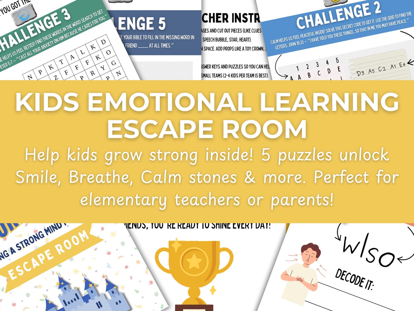 Mental Health Escape Room | Mindfulness Escape Room for Kids | Team ...