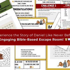 Daniel and the Lions Den Escape Room for Kids | Bible Escape Room for ...