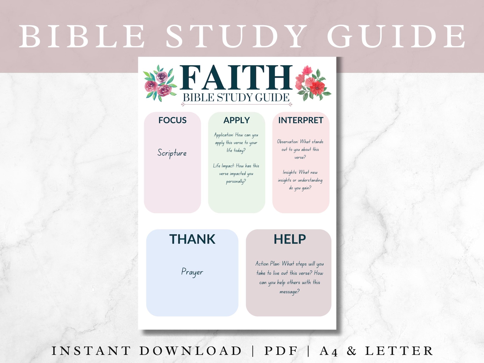 Bible Study Guide | Verse Mapping | Bible Study Template | Verse ...