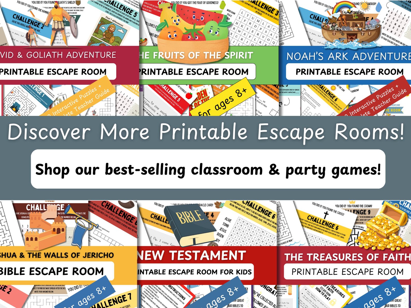 Christian Escape Room | Bible Escape Room for Kids | Christian Team ...