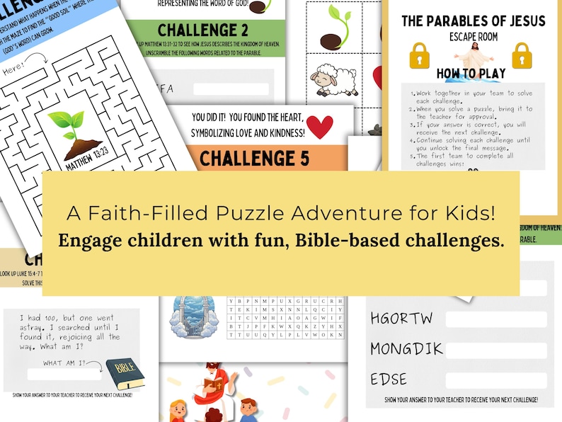 Christian Escape Room | Bible Escape Room for Kids | Christian Team ...