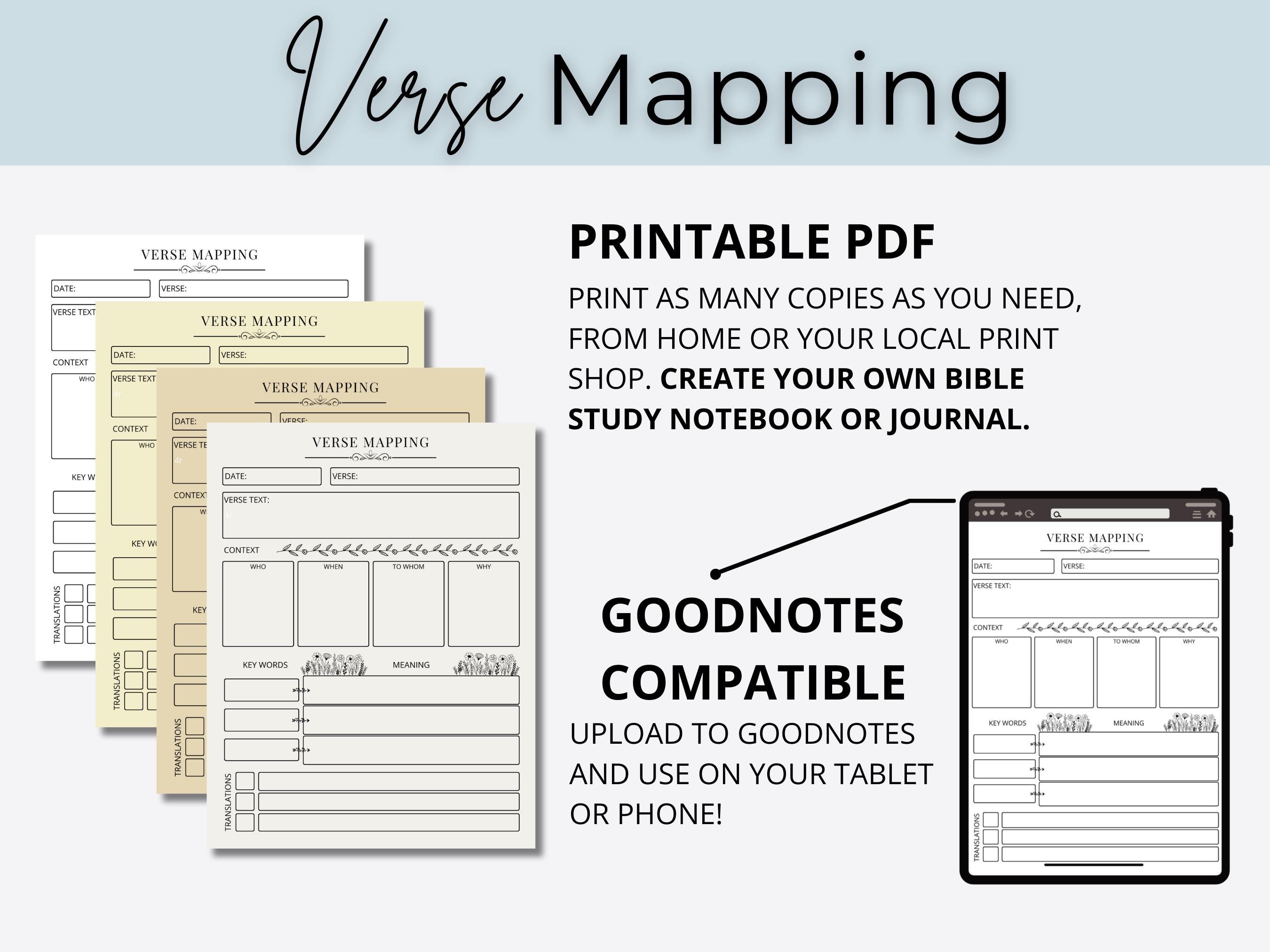 Verse Mapping | Bible Verse Mapping | Bible Study Guide | Bible Verse ...