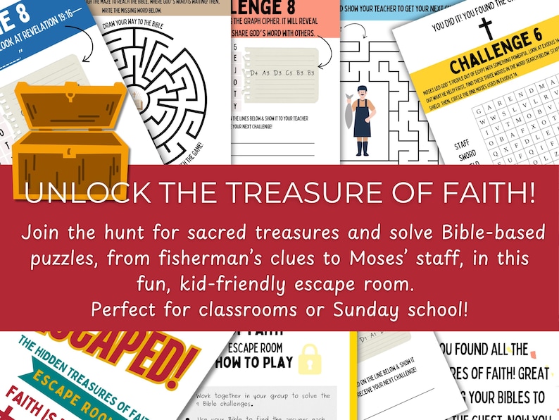 Christian Escape Room | Bible Escape Room for Kids | Christian Team ...