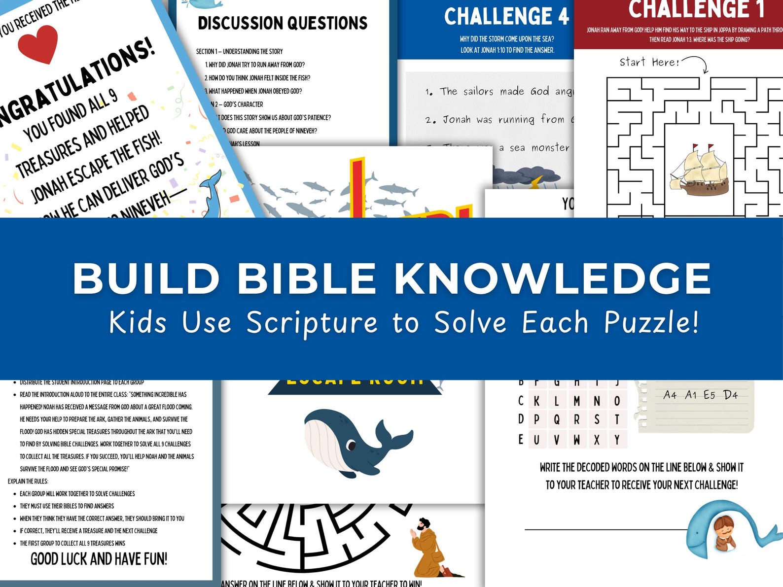 Christian Escape Room for Kids | Bible Escape Room for Kids | Christian ...