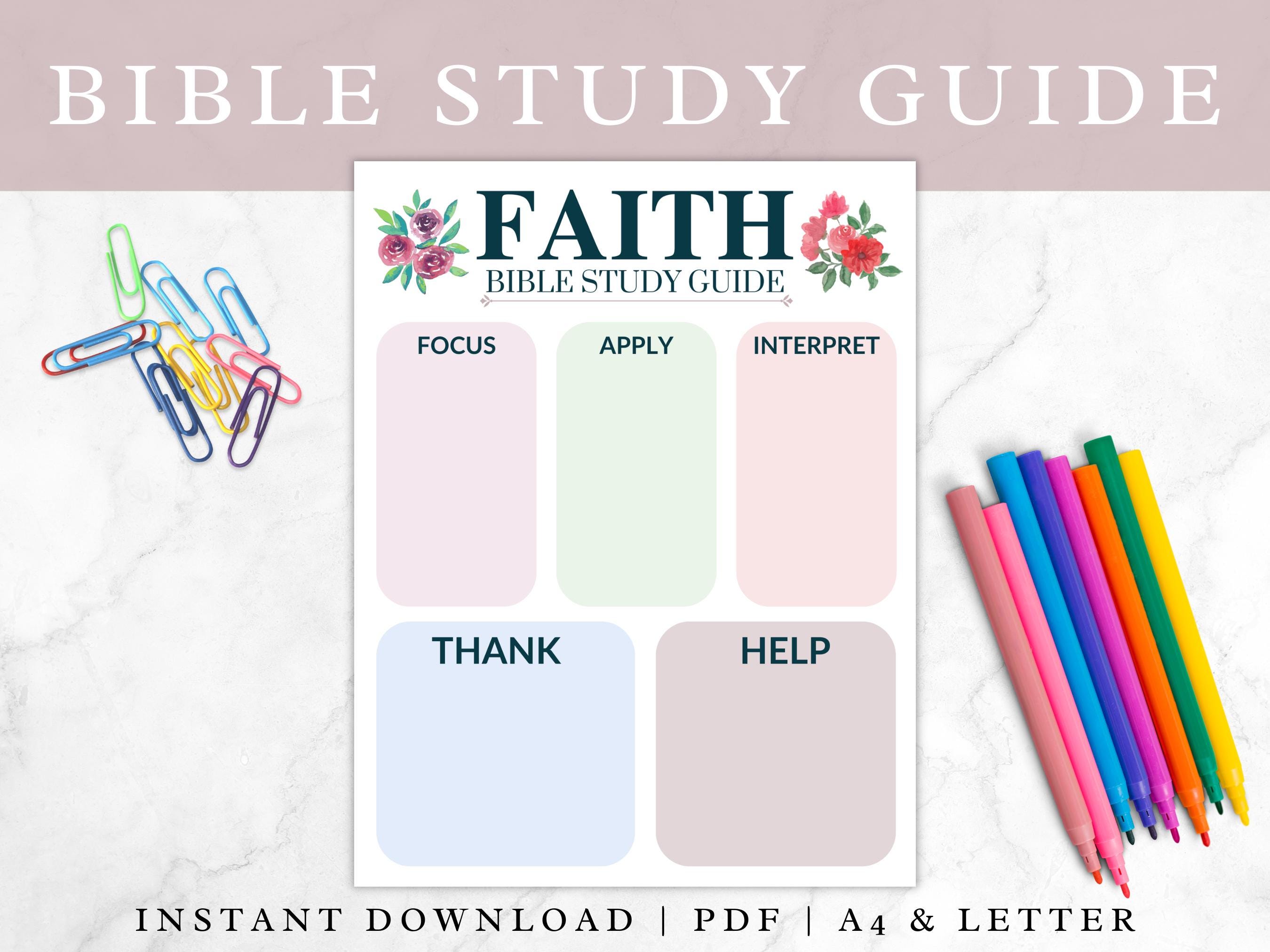 Bible Study Guide | Verse Mapping | Bible Study Template | Verse ...