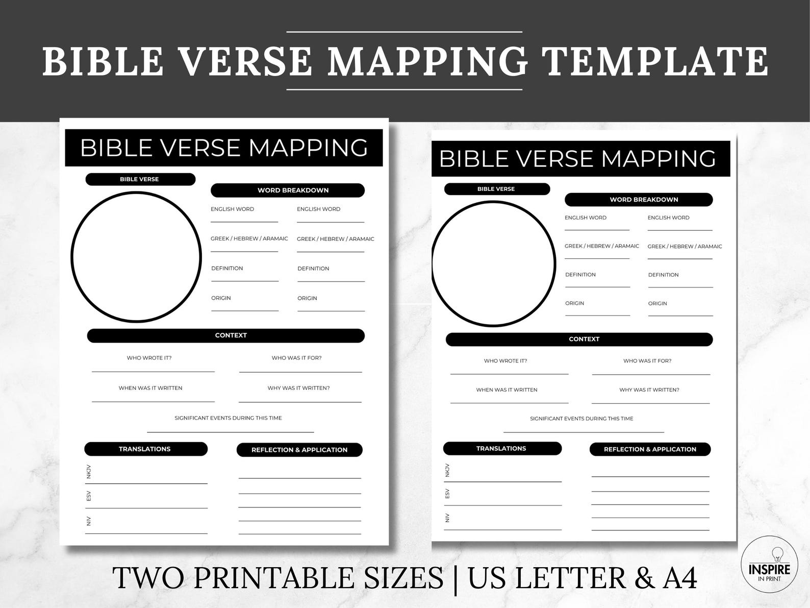 Bible Study Guide | Verse Mapping| Bible Study Printable | Bible Study ...
