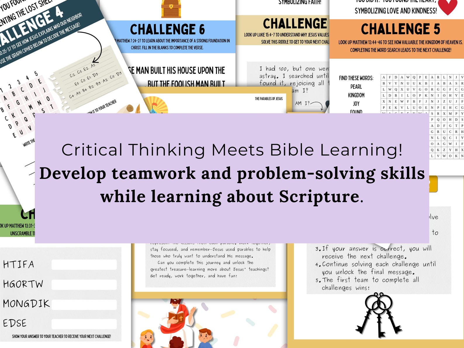 Christian Escape Room | Bible Escape Room for Kids | Christian Team ...