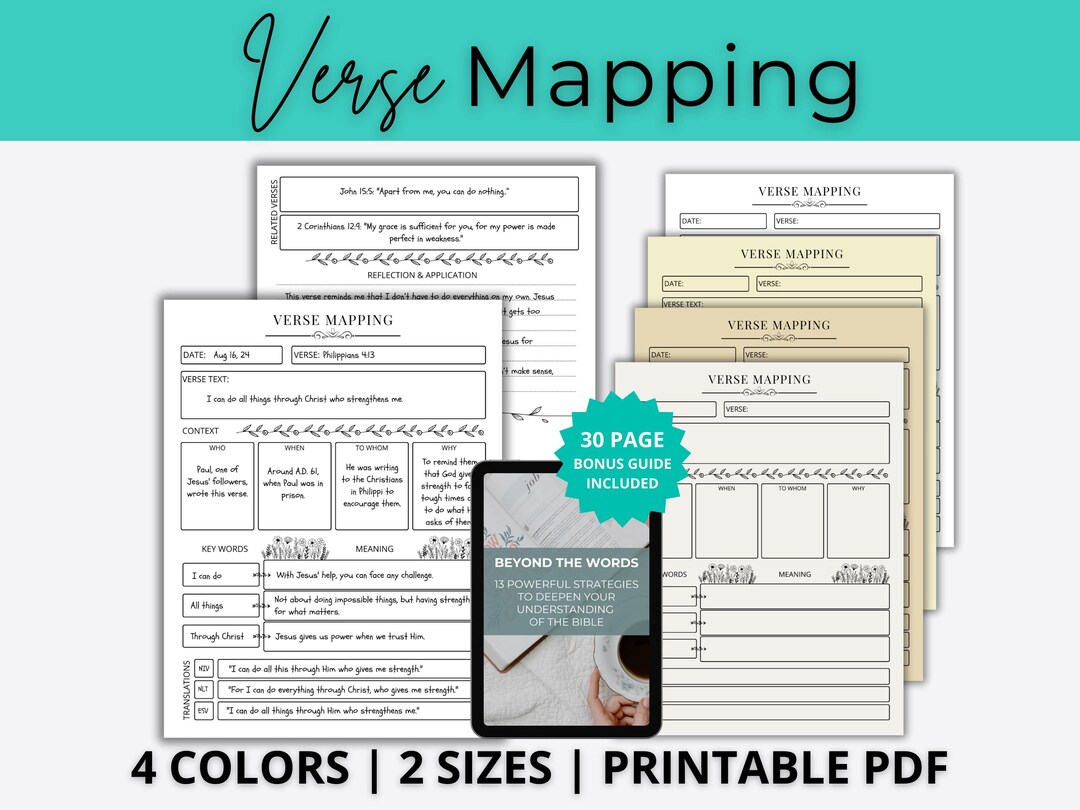 Verse Mapping | Bible Verse Mapping | Bible Study Guide | Bible Verse ...