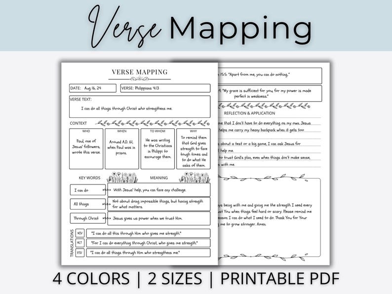 Verse Mapping | Bible Verse Mapping | Bible Study Guide | Bible Verse ...