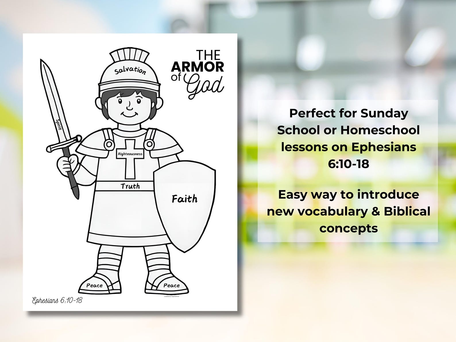 Armor of God | Armor of God Coloring Page | Armor of God Coloring ...