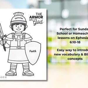 Armor of God | Armor of God Coloring Page | Armor of God Coloring ...