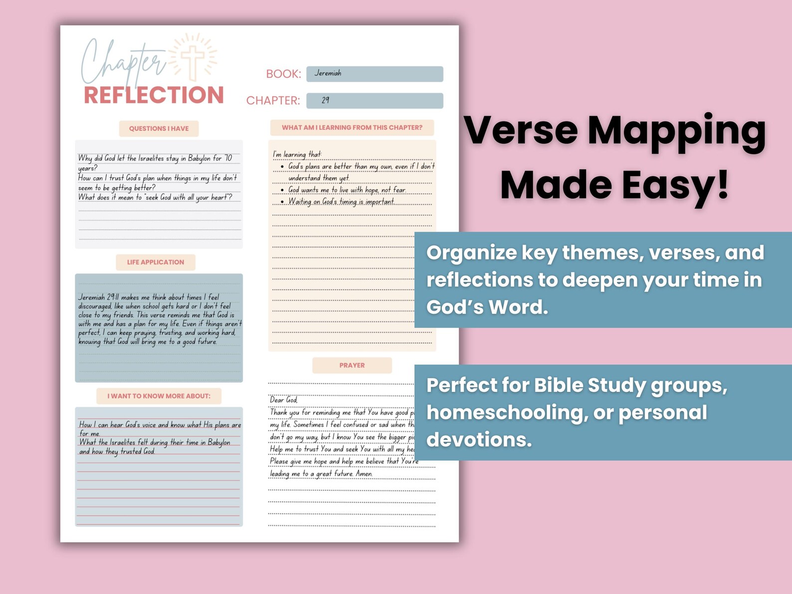 Bible Study Guide | Verse Mapping | Bible Study Printable | Bible Study ...
